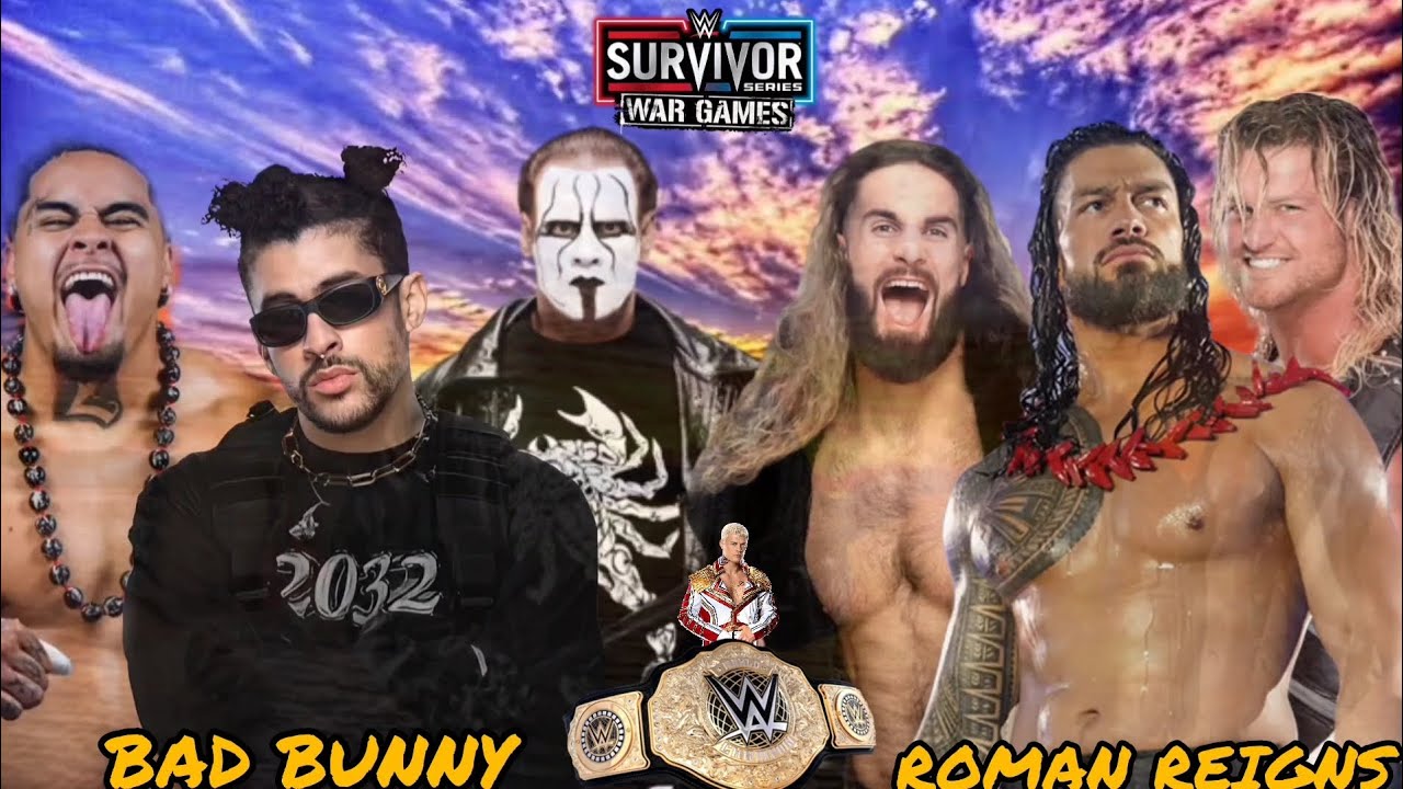 WAR GAMES Team Bad Bunny VS. Team Roman Reigns #wwe - YouTube