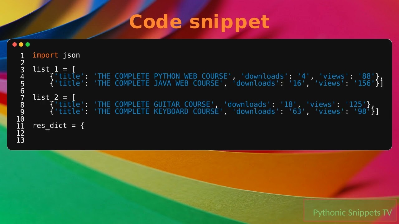 Python How To Combine Two Lists Into JSON YouTube Python How To Combine Two Lists Into JSON YouTube