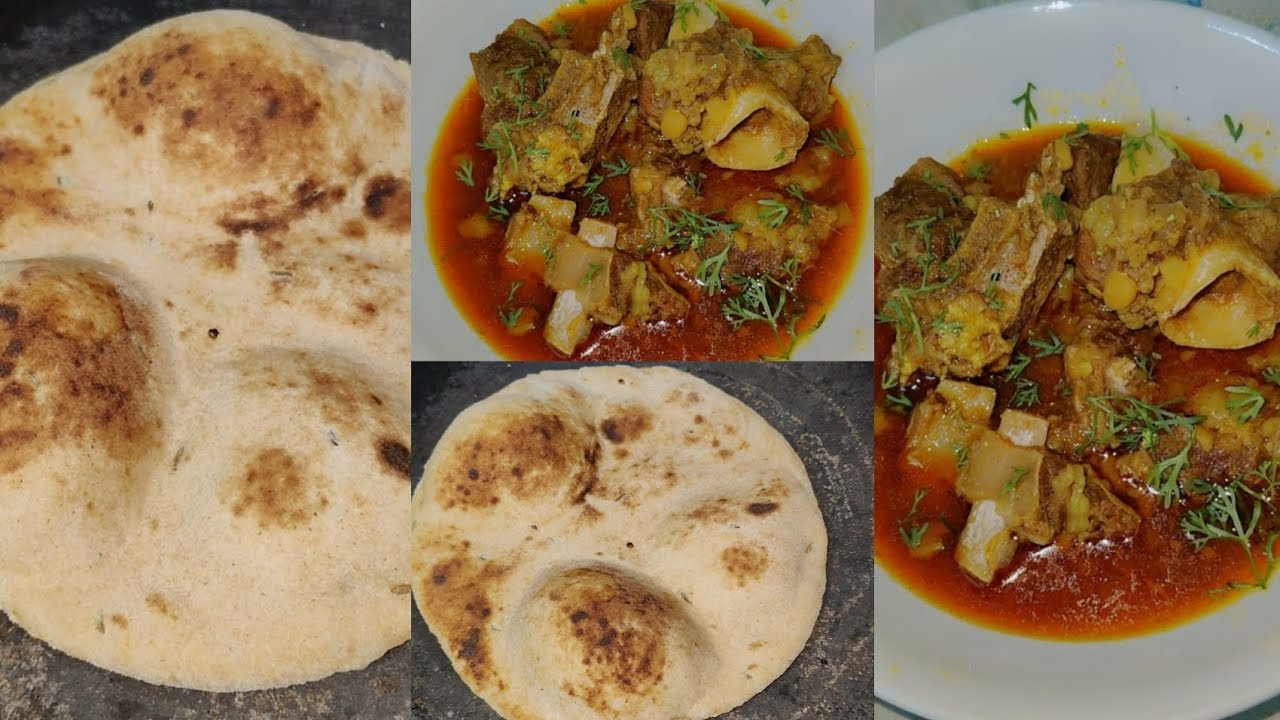 Aate aur maide se naan | mutton salan | how to make naan and mutton ...
