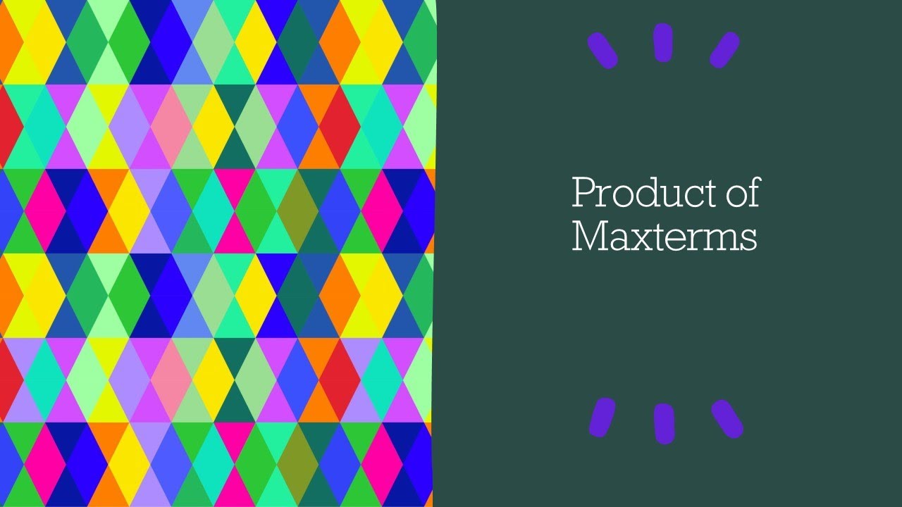 Product of Maxterms Representation - YouTube