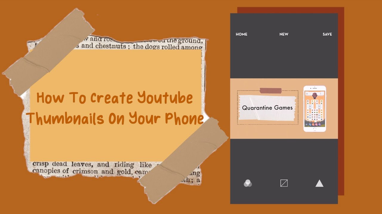 How To Create Youtube Thumbnails On Your Phone! - YouTube