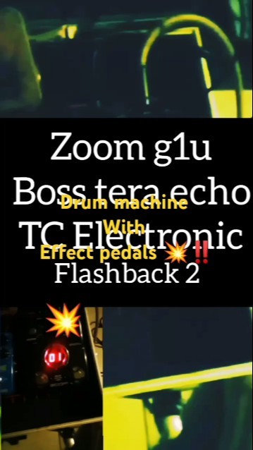 drum machine with effect pedals. boss,tera echo TC Electronic flashback ...