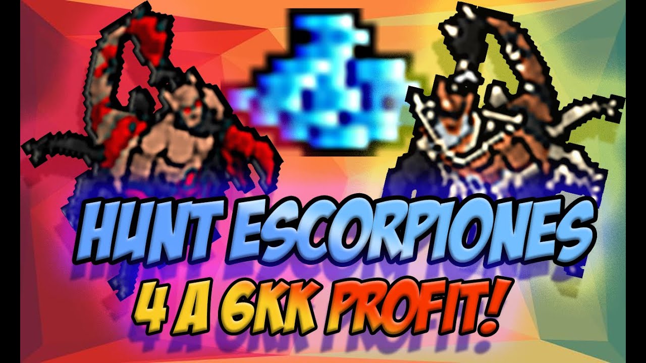 TIBIA HUNT DUO ED EK ESCORPIONES ISSAVI! DE 4 A 6KK PROFIT EN 2H! - YouTube