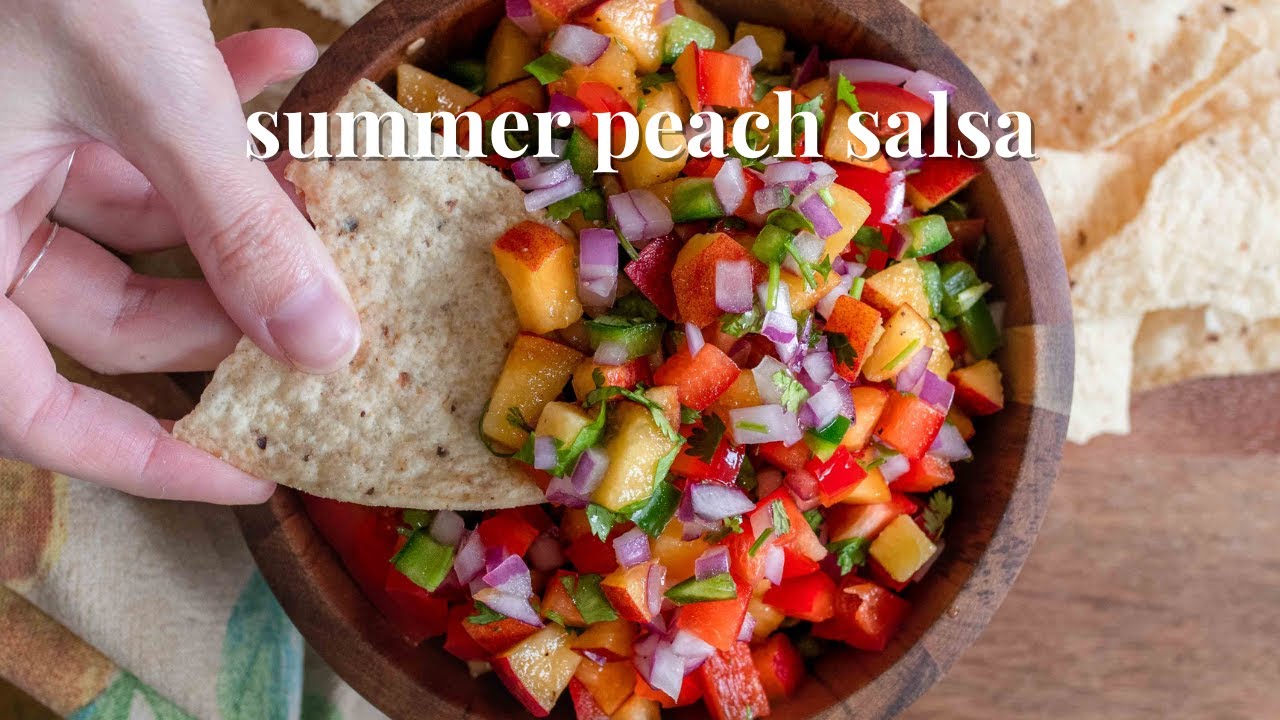 Easy Vegan Peach Salsa | Appetizer Recipe - YouTube