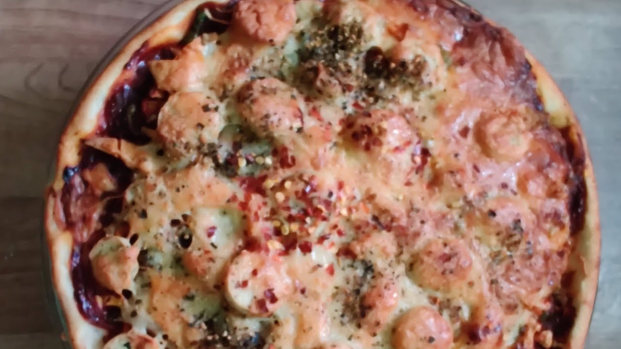 Chicken overloaded cheese burst pizza at home. Learn the cheese burst ...