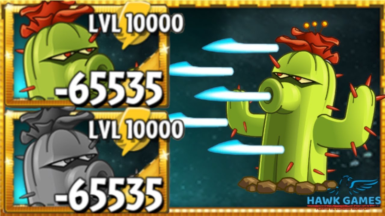Plants vs Zombies 2 Cactus Upgraded to Level 10000 PvZ2 - YouTube