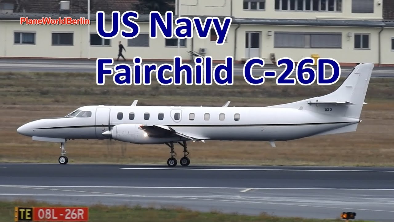 US Navy Fairchild/Swearingen C-26D Metro III landing in Berlin - YouTube