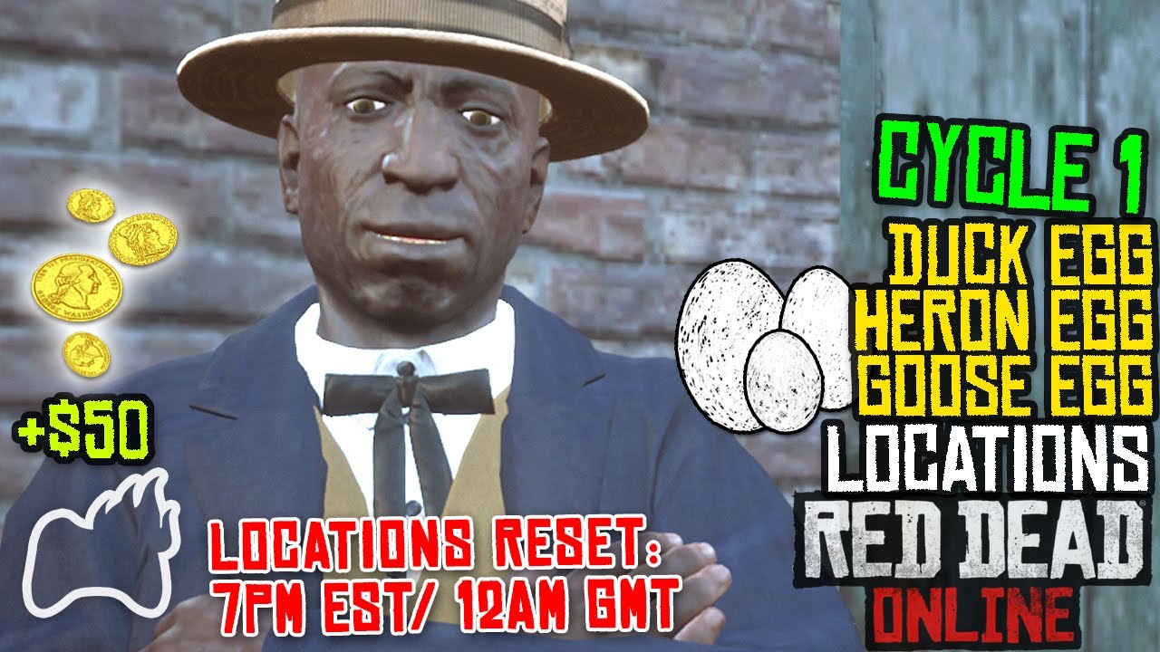 RED DEAD ONLINE Duck Egg, Heron Egg & Goose Egg CYCLE 1 Locations - YouTube