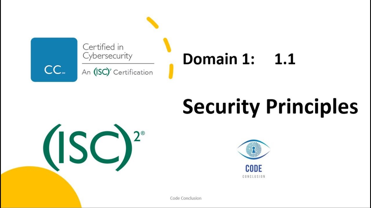 Lecture 2 ISC2 CC Domain 1: Security Principles | CIA Triad 2023 - YouTube