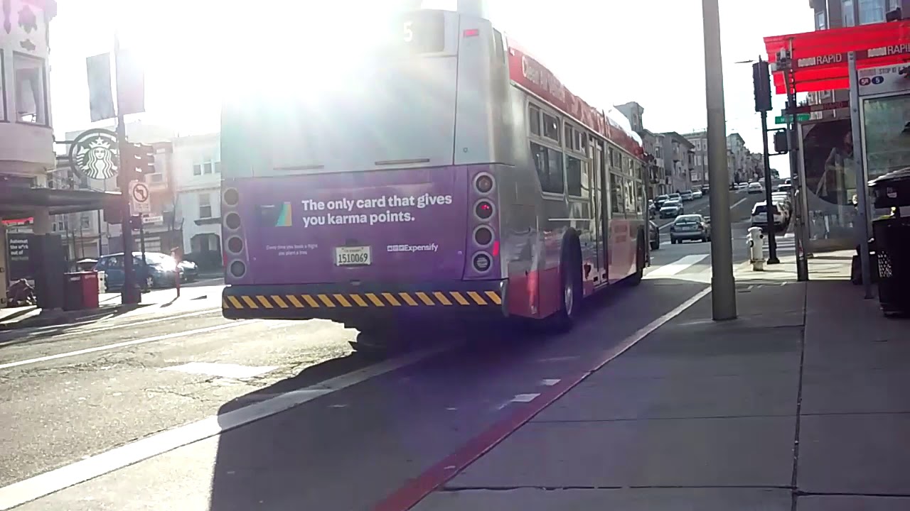 SF Muni 2017 New Flyer XDE40 #8898 on Route 5 - YouTube