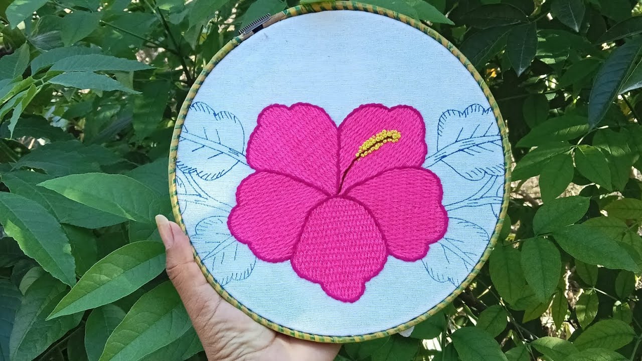 cómo se una flor#38con una bella puntada de relleno fácil. - YouTube