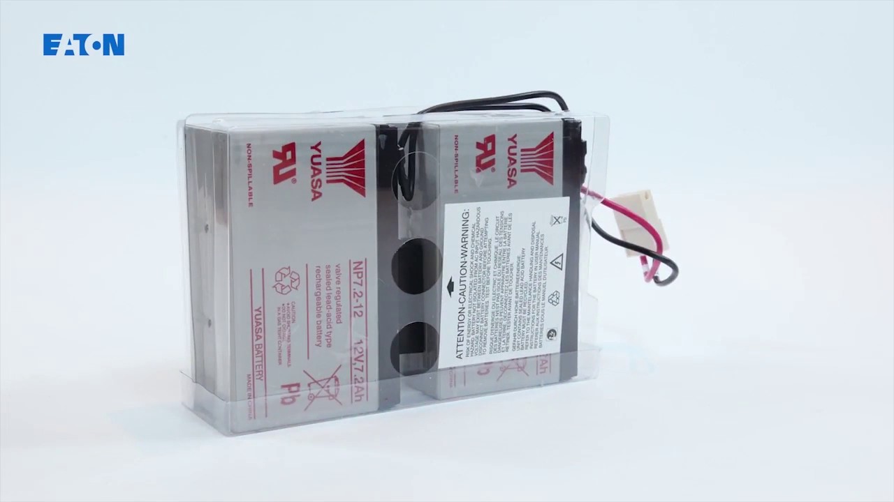 Замена аккумулятора Eaton EX 700 - YouTube