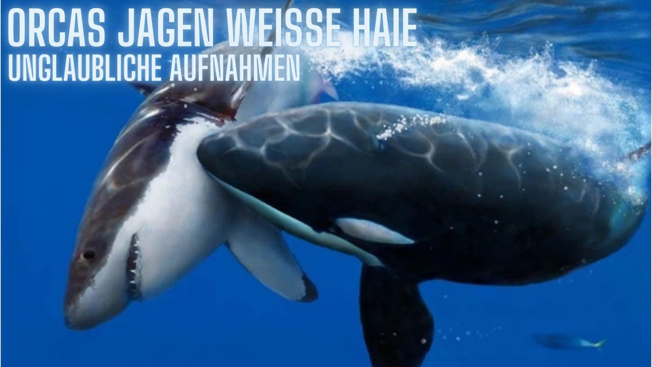 Unglaubliche Aufnahmen zeigen wie Orcas einen Weißen Hai jagen!!! - YouTube