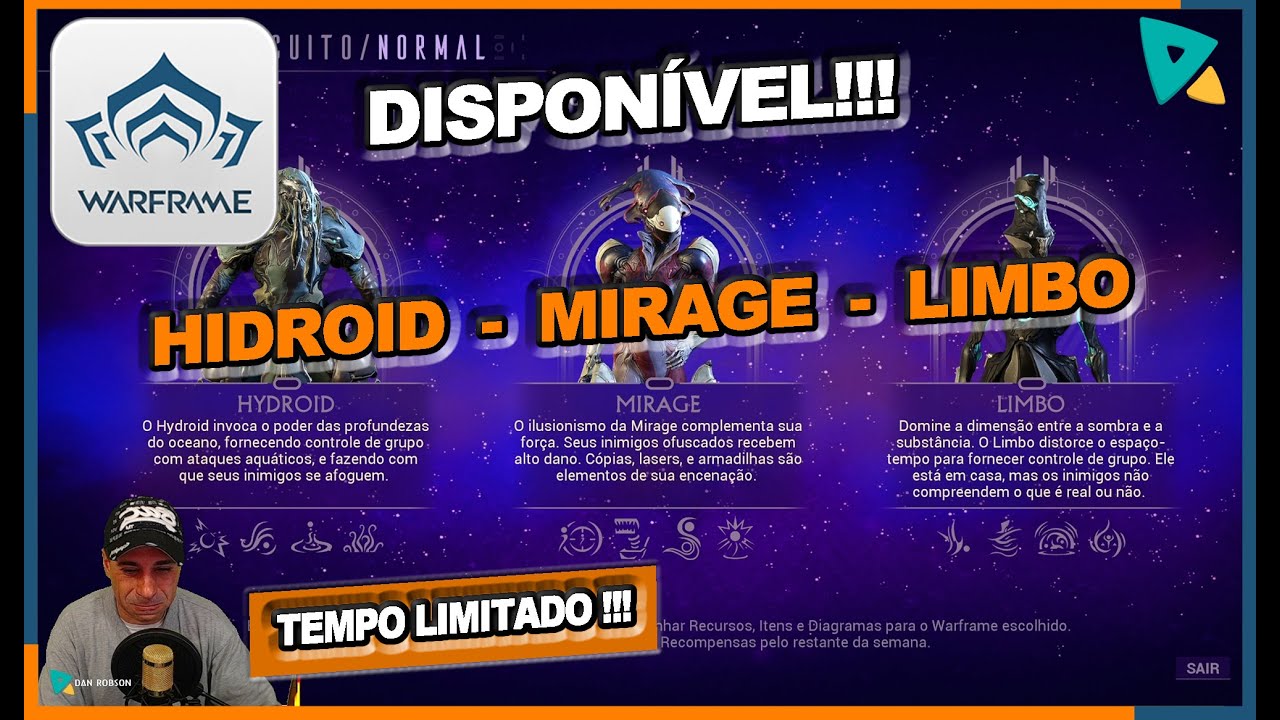 WARFRAME - ESSA SEMANA DISPONÍVEL NO CIRCUITO - HYDROID - MIRAGE -LIMBO - Tutorial e Dicas ...