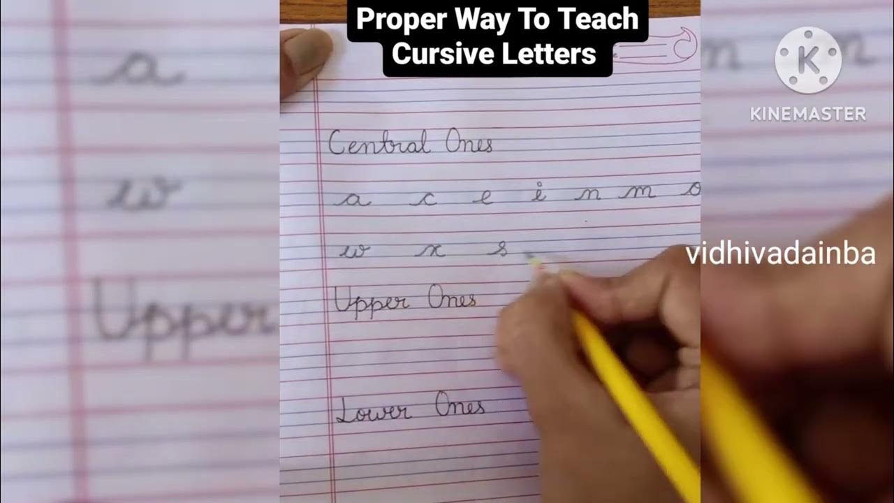 Proper Way To Teach Cursive Letters For Kids | @TinyGemsPreschool - YouTube