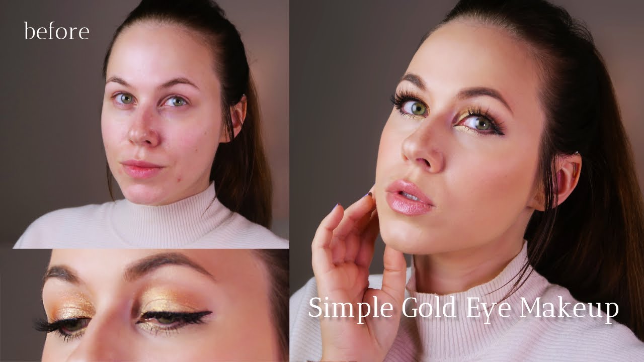 Simple Golden Eye Makeup Tutorial | Tamy Anansi - YouTube