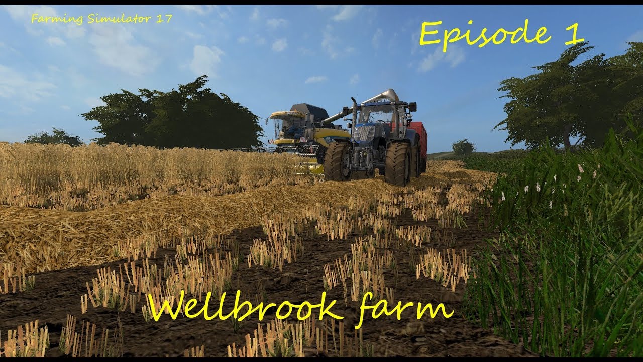 Fs17 - Wellbrook farm - Episode 1 - Harvesting - YouTube