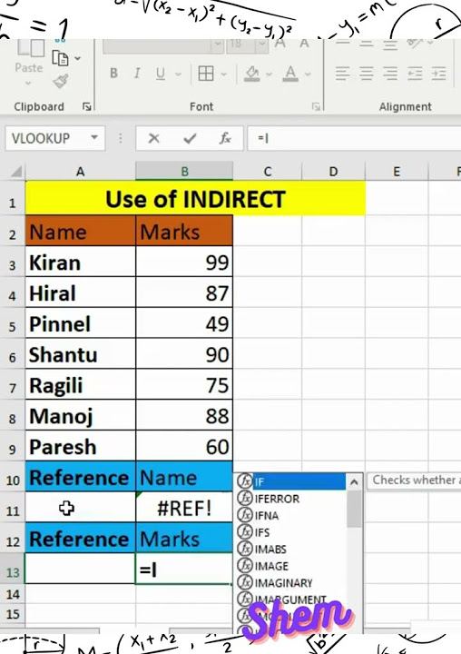 Use Of Indirect In Excelexcelexceltricksexcelfunctionexceltutorial Excelshortcuts