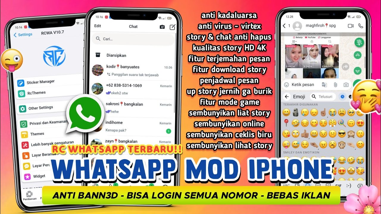 WA iPHONE TERBARU 2025 | WA MOD TERBARU 2025 | RC WHATSAPP iOS TERBARU ...