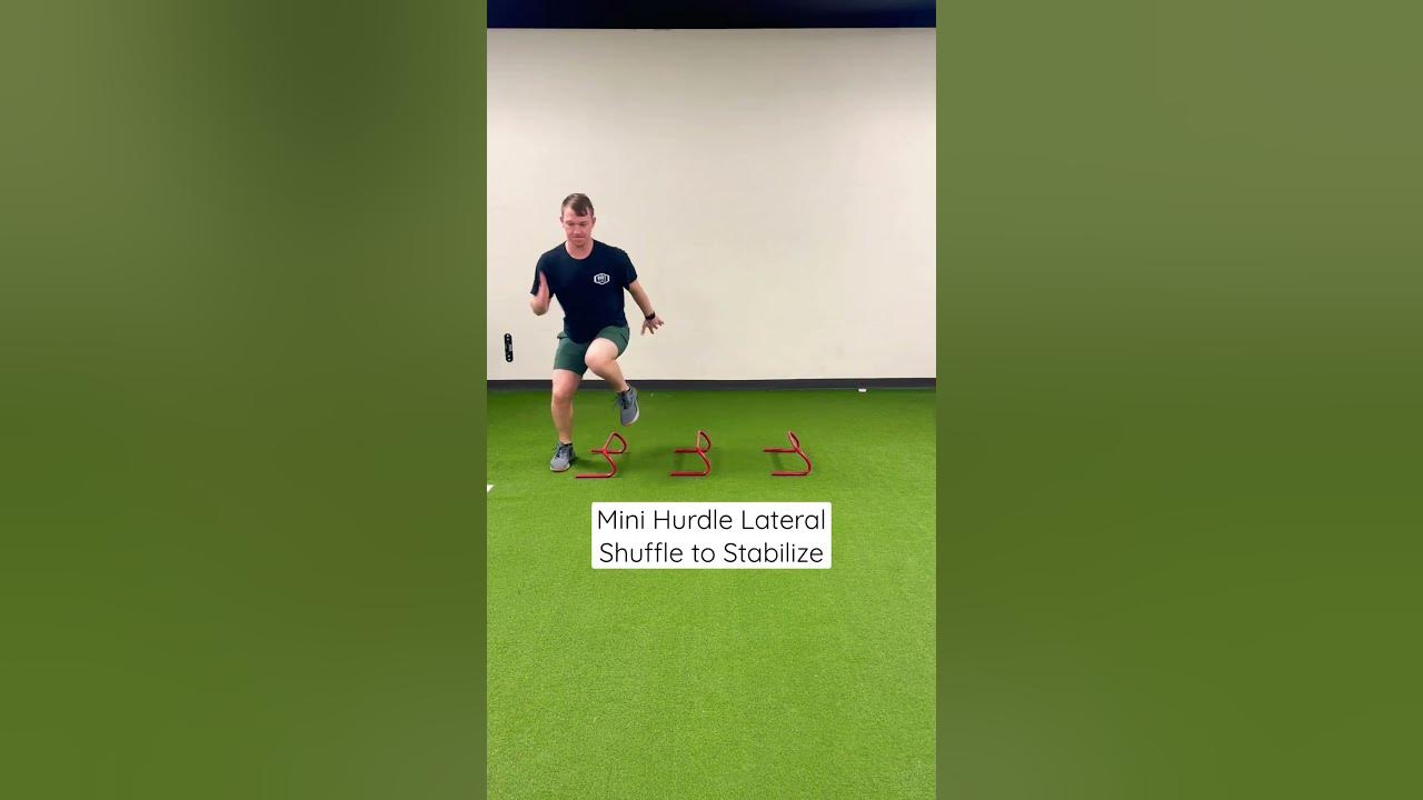 Mini Hurdle Lateral Shuffle to Stabilize - YouTube