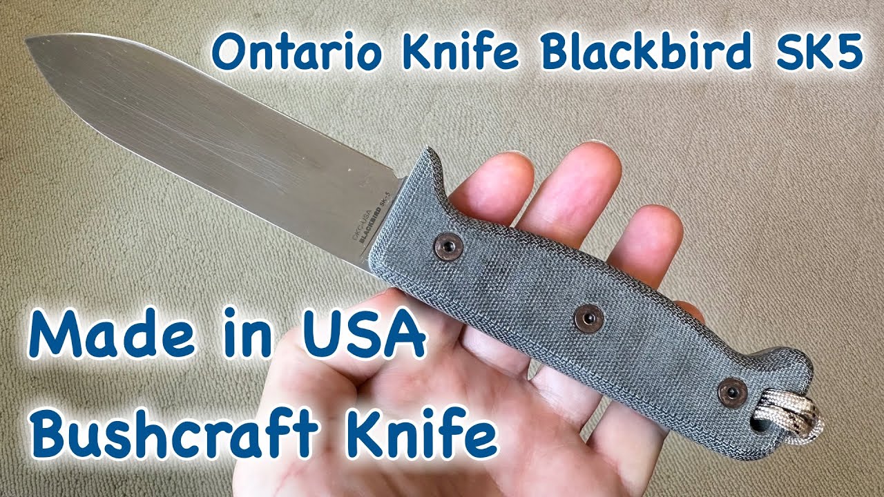 Ontario Knife Blackbird SK5 - Made In USA in 4k UHD - YouTube