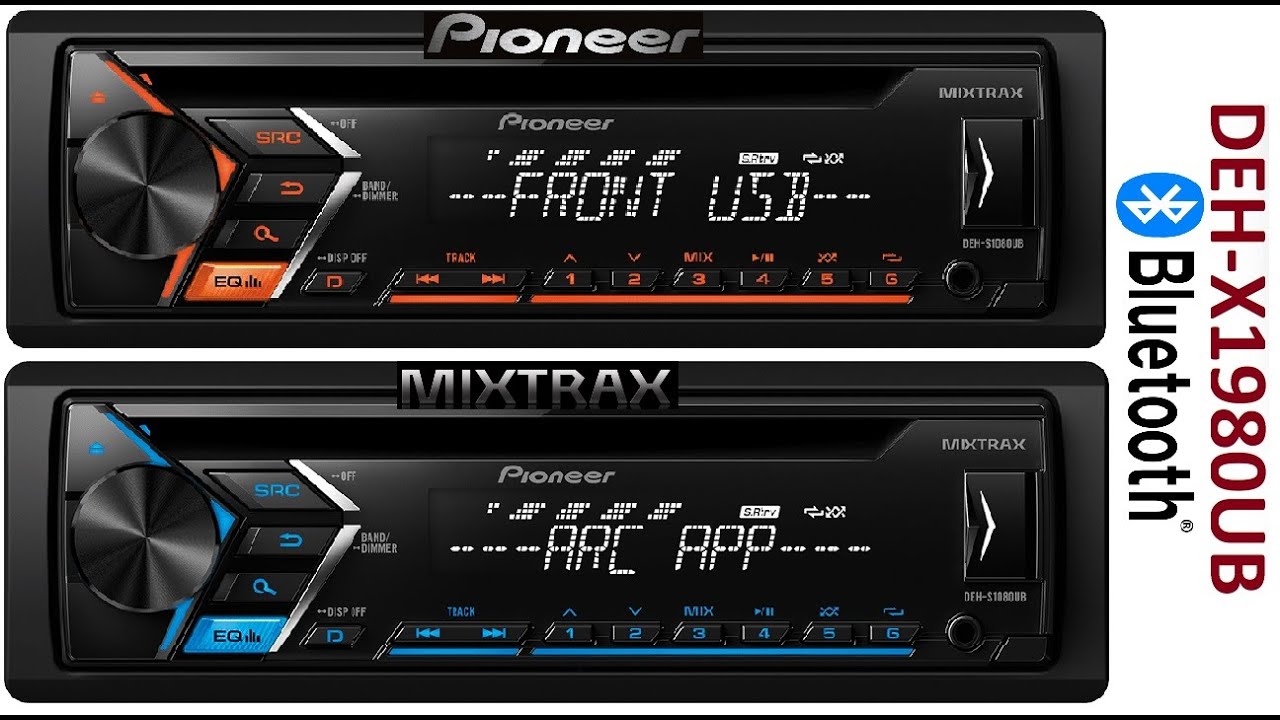 PIONEER DEH-X1980UB Bluetooth Mixtrax Usb Cd #Android APP -Dual Color ...