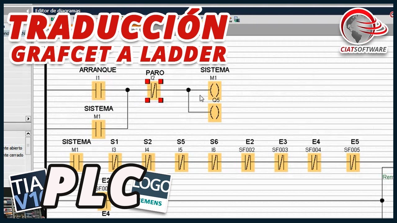 TRADUCCIÓN DE GRAFCET A LADDER DE UN SISTEMA DE TRES BANDAS - YouTube
