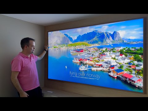 2024 Samsung 85” The Frame 4K QLED Smart TV unboxing and wall mounting