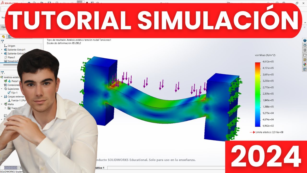 Simulación en SOLIDWORKS: Guía para principiantes🚀 - YouTube