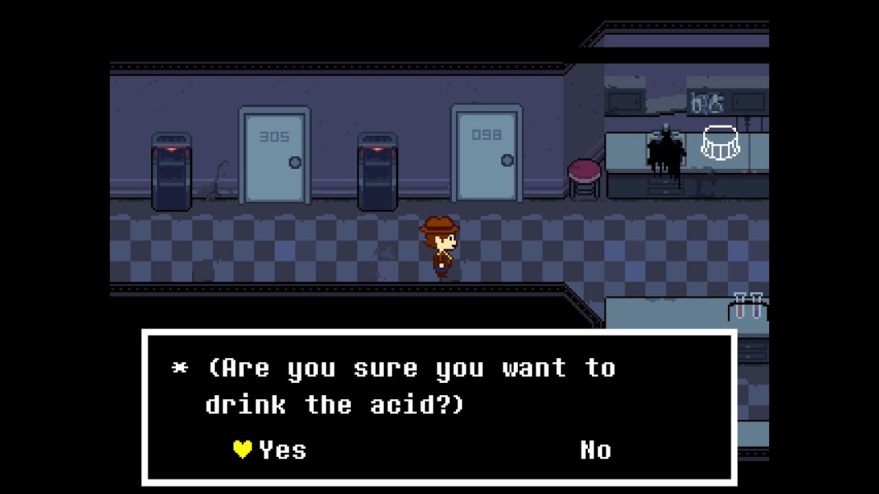 What happens if you drink "acid" in UnderTale Yellow? - YouTube