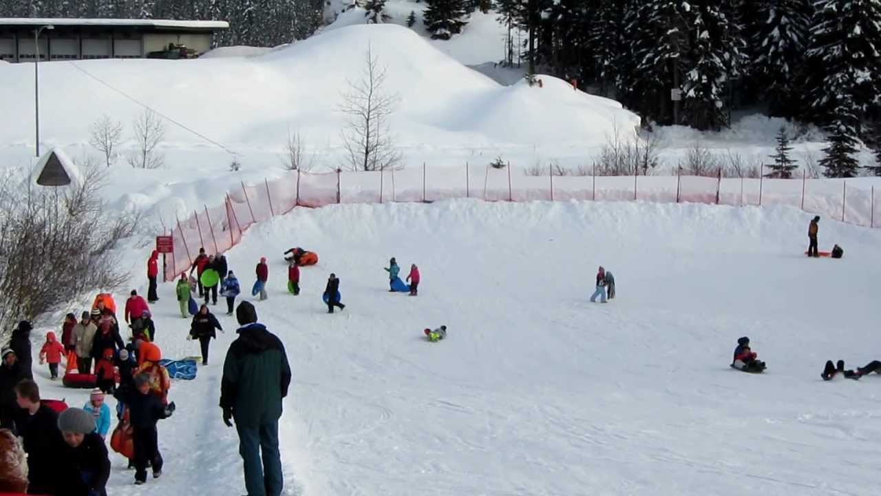 Hyak Sno-Park Sled Hill 2013 - YouTube