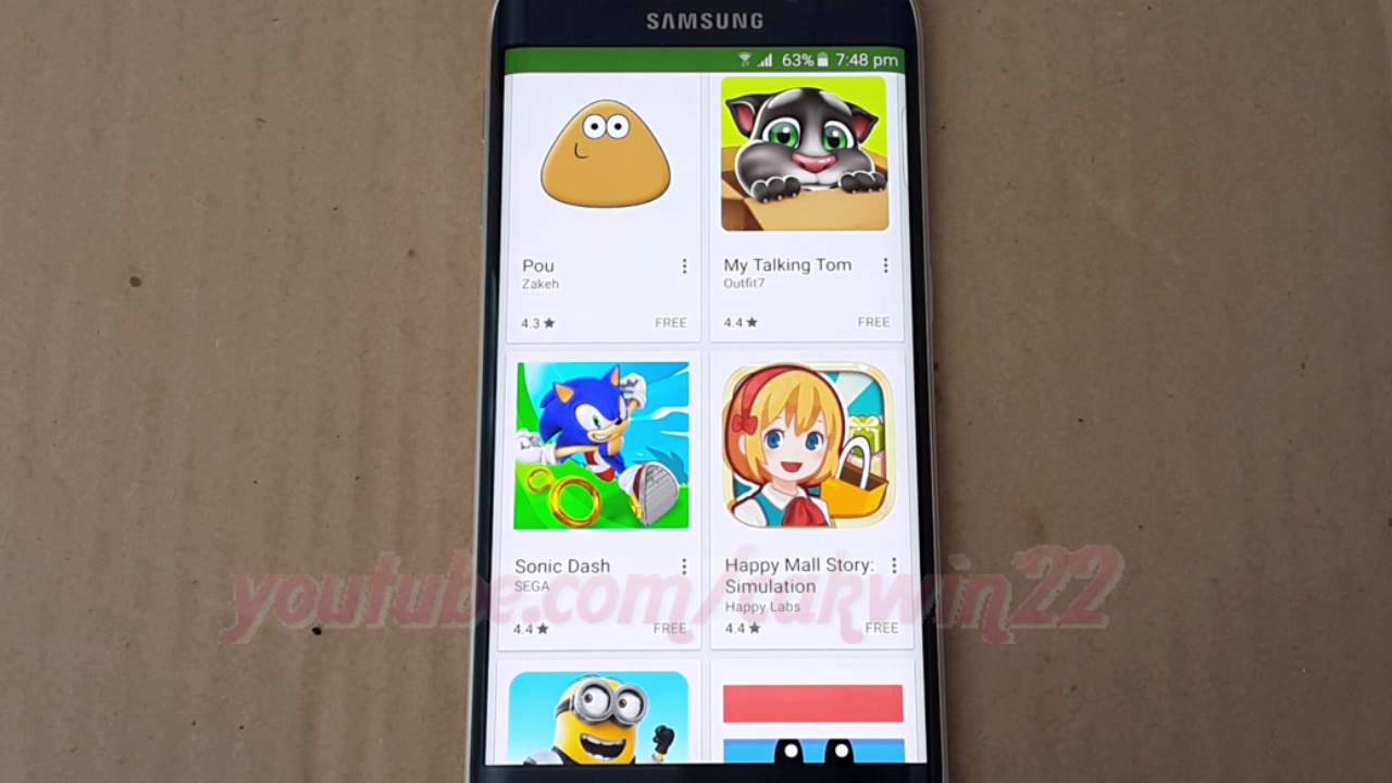 Samsung Galaxy S6 How to install apps in Google Play Store - YouTube