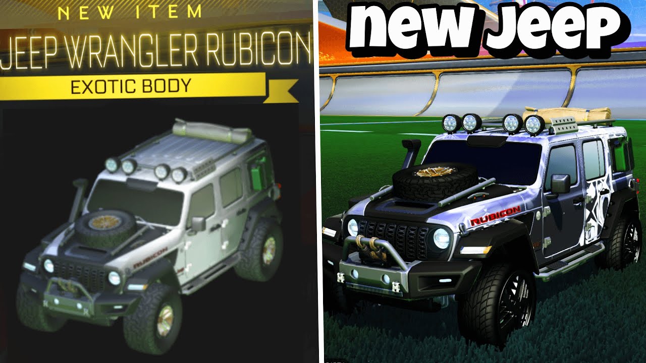 NEW JEEP WRANGLER RUBICON CAR IN ROCKET LEAGUE - YouTube