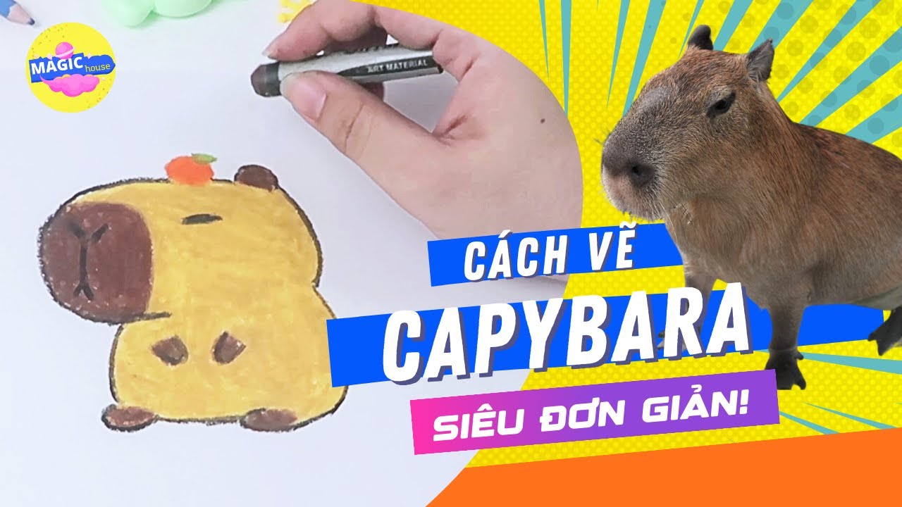 Cách vẽ Capybara siêu đơn giản! - YouTube