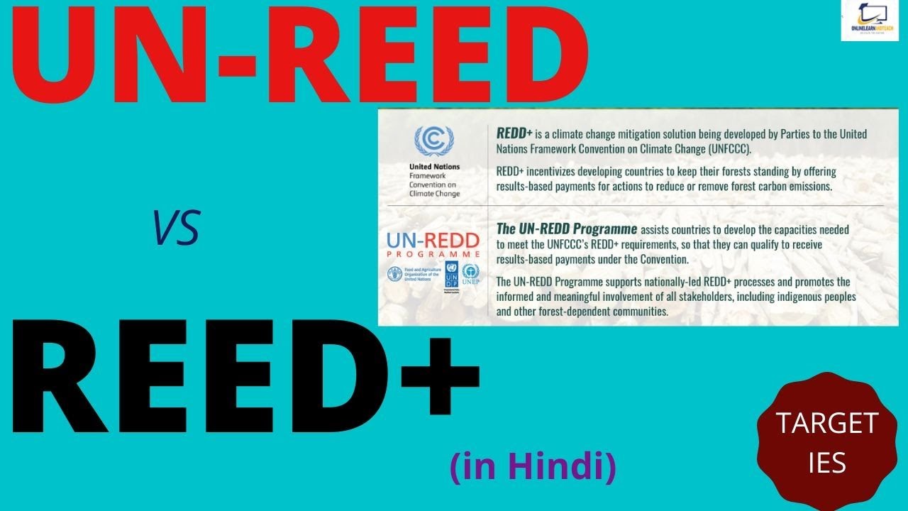 Difference in UN REDD Programme & REDD+ |UNFCCC |What is REED+ | TARGET ...