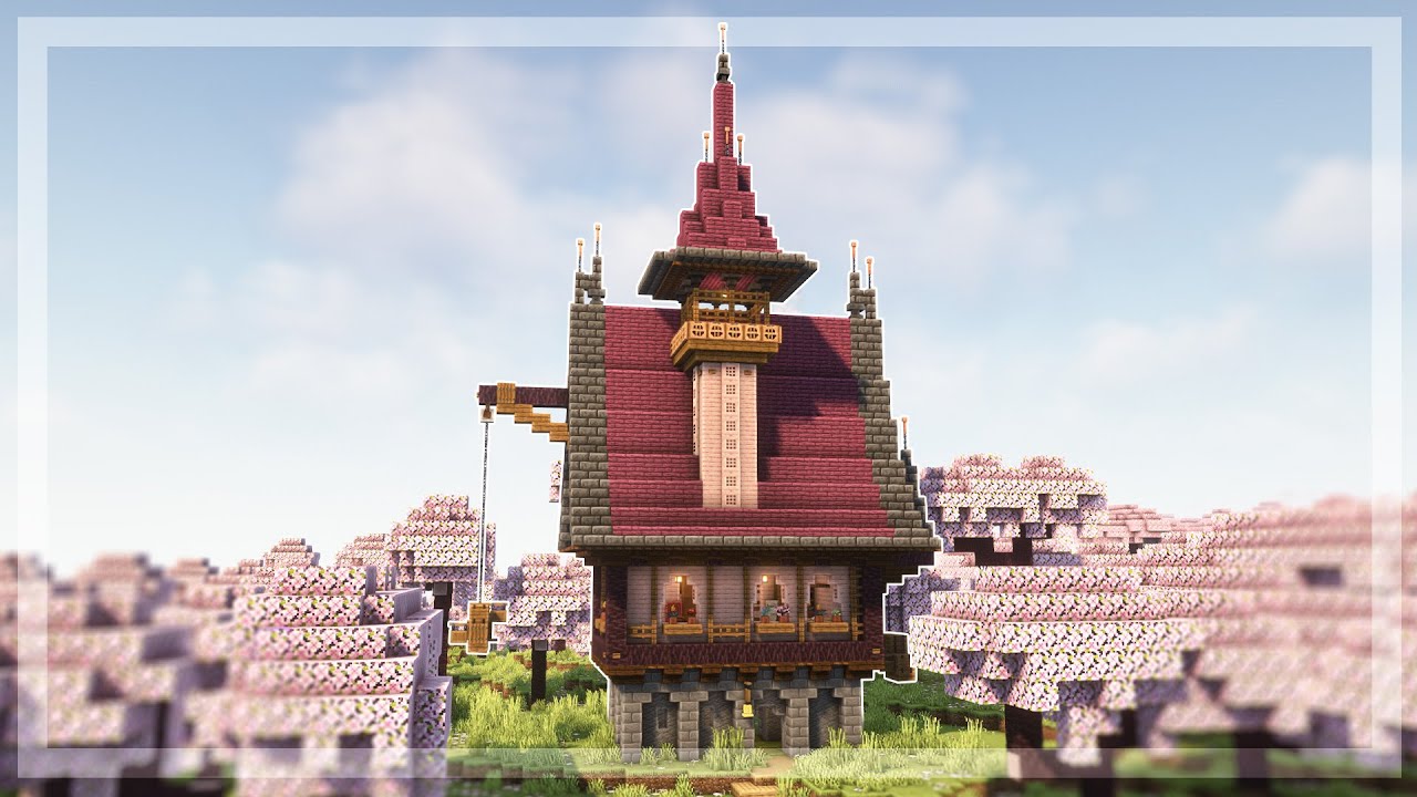 Minecraft: How to Build a Fantasy House with the new 1.20 Cherry ...