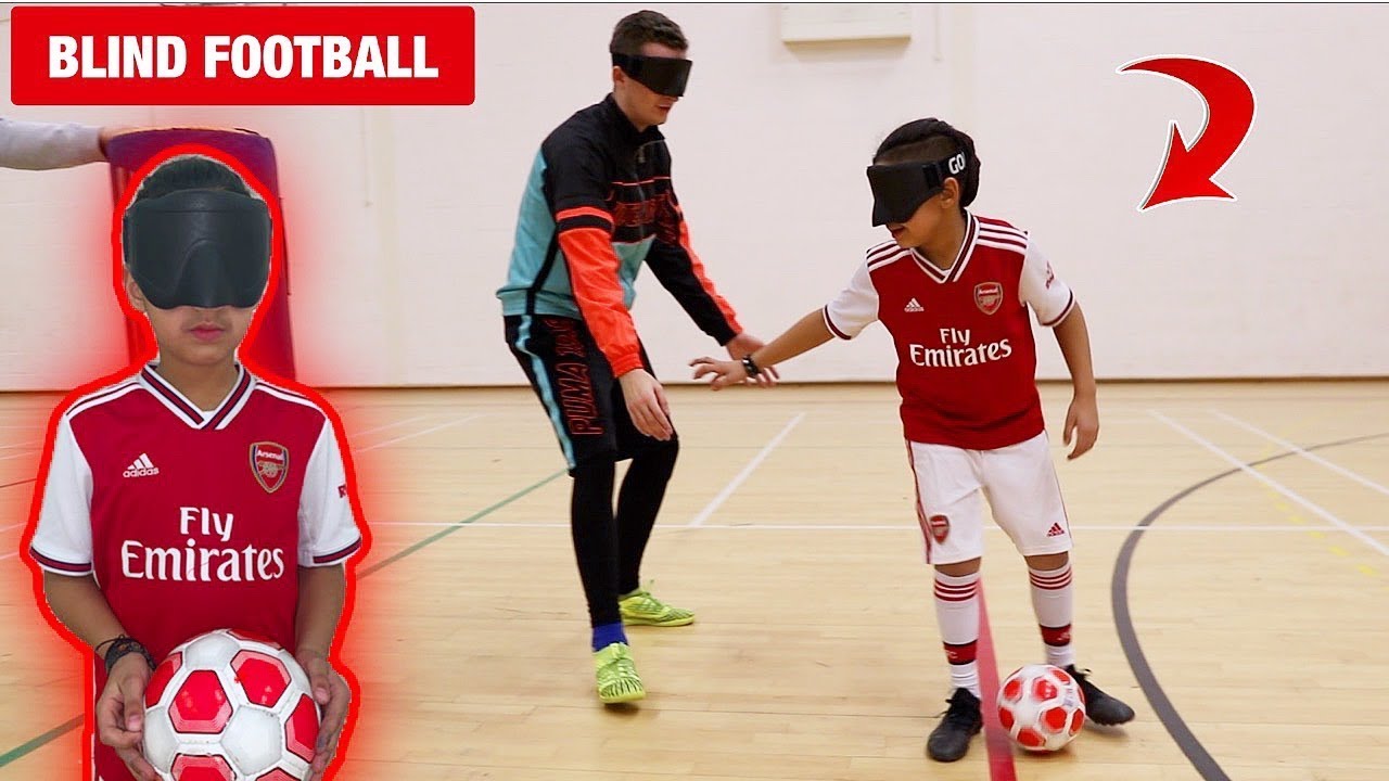 This 9 year old BLIND FOOTBALLER can NUTMEG a PRO !? (SOCCER CHALLENGE ...