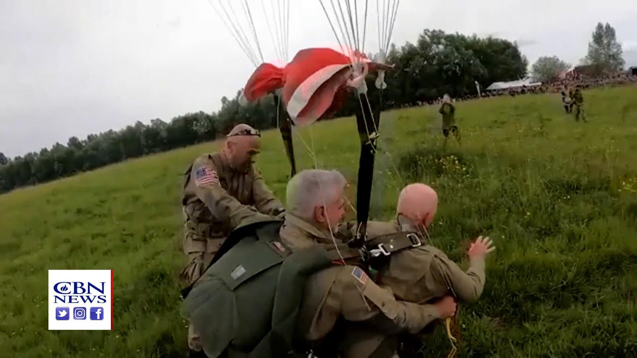 97-Year-Old D-Day Veteran Parachutes into Normandy Again - YouTube
