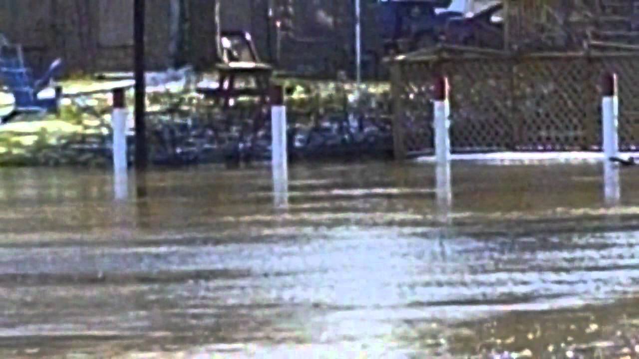 Sydenham River level in Wallaceburg - YouTube