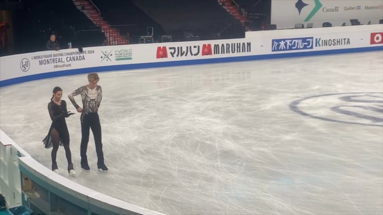 Diana Davis and Gleb Smolkin in training before the 2024 World ...