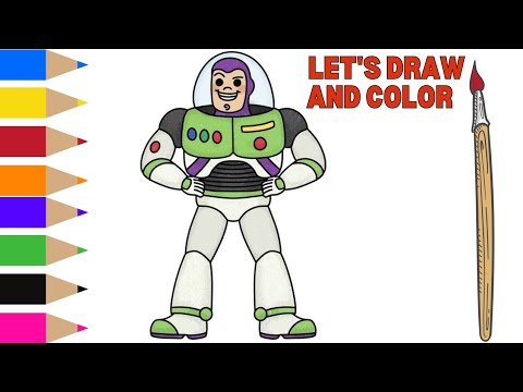 How to Draw Buzz Lightyear From Toy story | Easy drawing for kids # ...