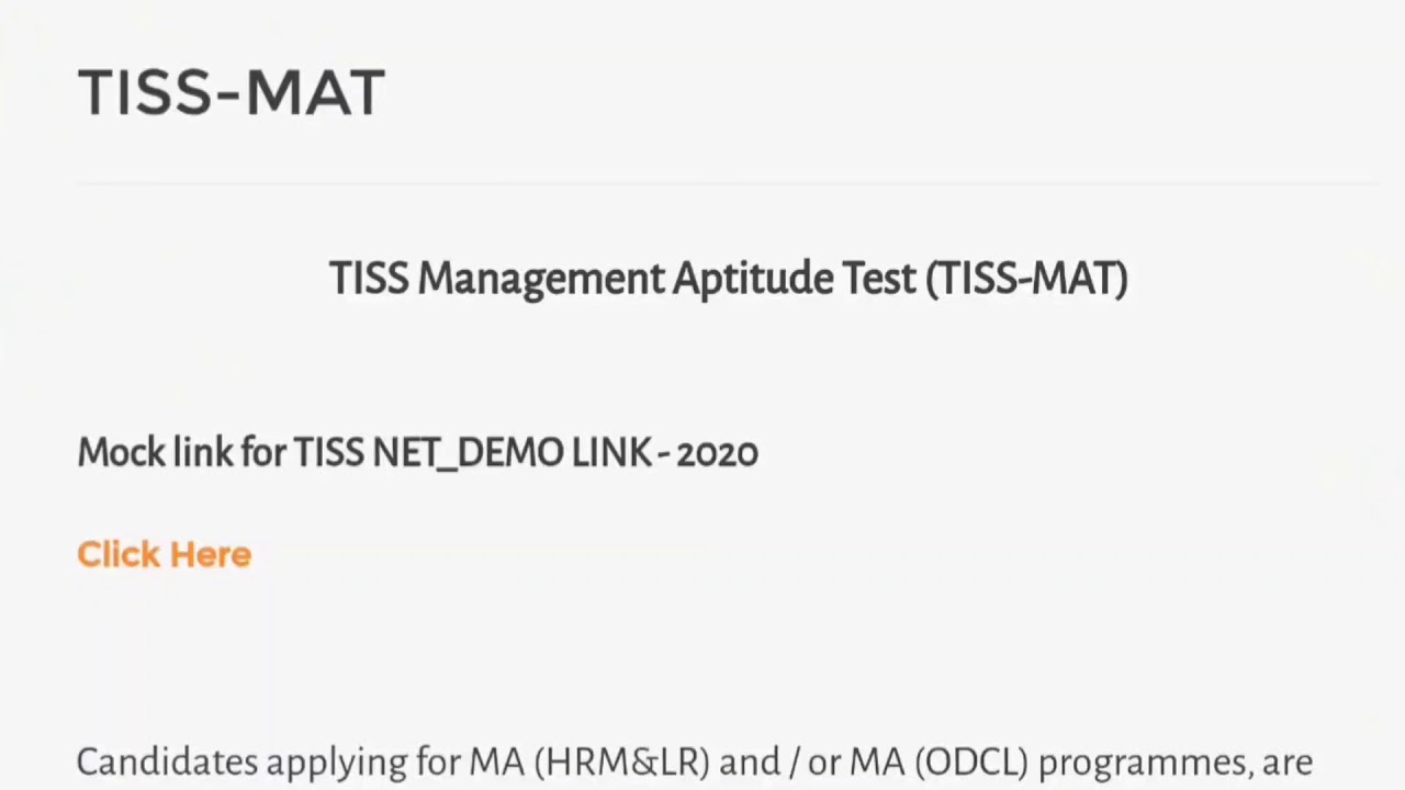 TISS MAT. Expected Paper Pattern, Syllabus, Attempts and Cutoffs. All ...