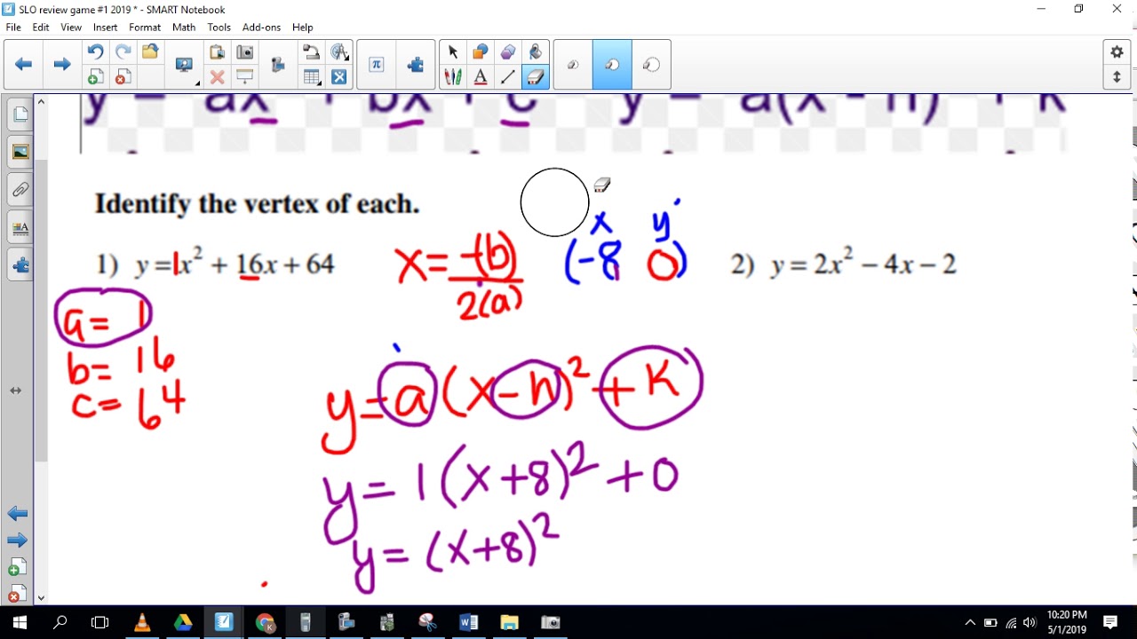 convert from standard to vertex - YouTube