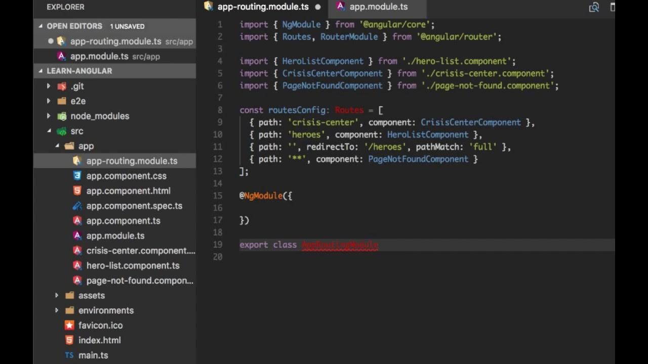 [Angular Routing] 2. Create routing module - YouTube