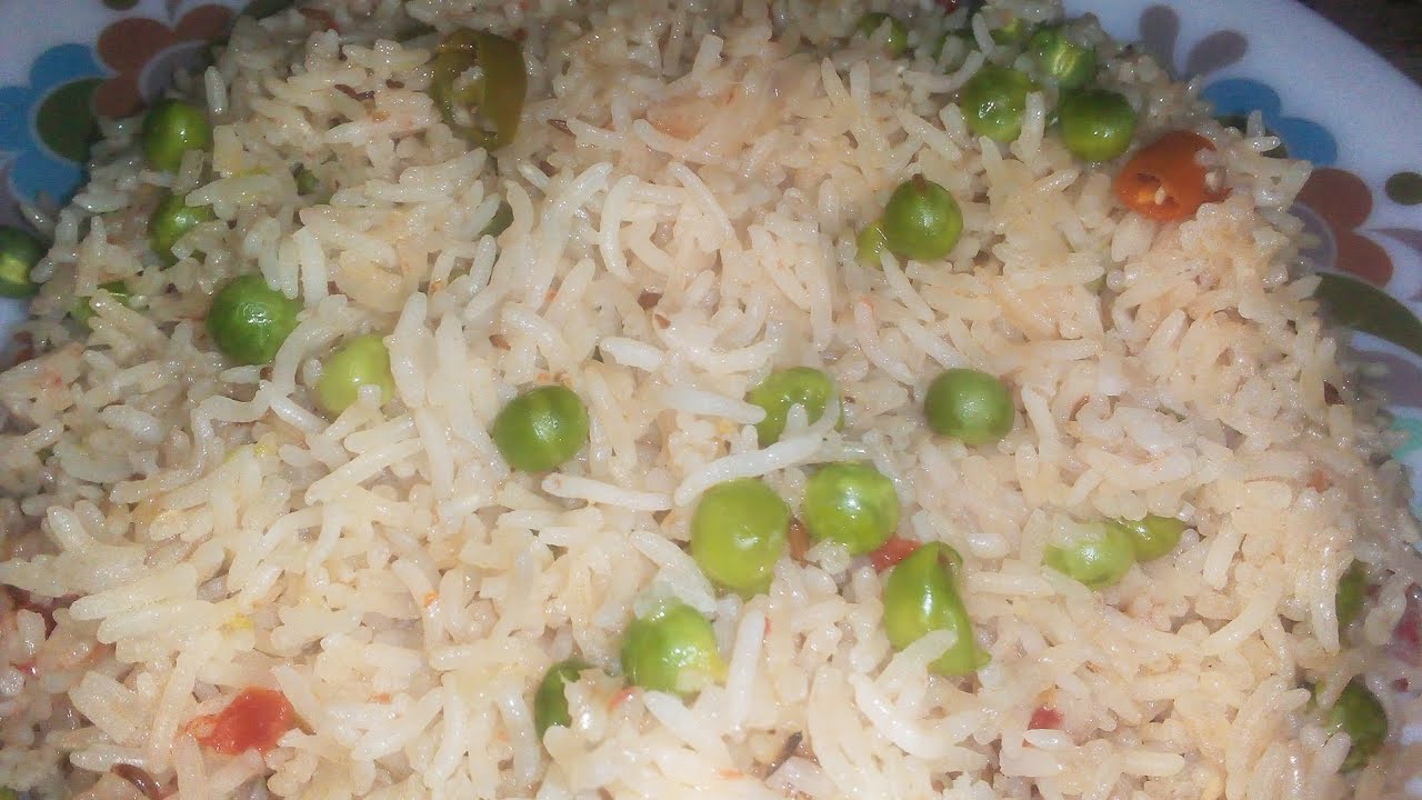 How to make Matar pulao || White Rice recipe || White Mattar Pulao ...