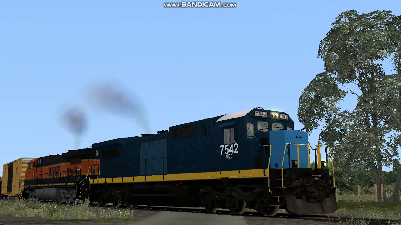 TS20: MEC 7542 Leads a Manifest on the Adriana County RR - YouTube