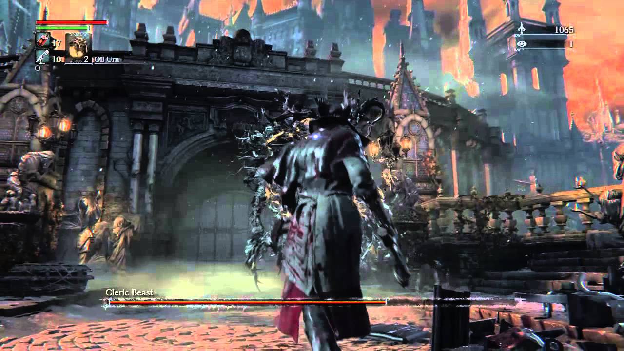 Bloodborne - fighting the Cleric Beast (2) - YouTube