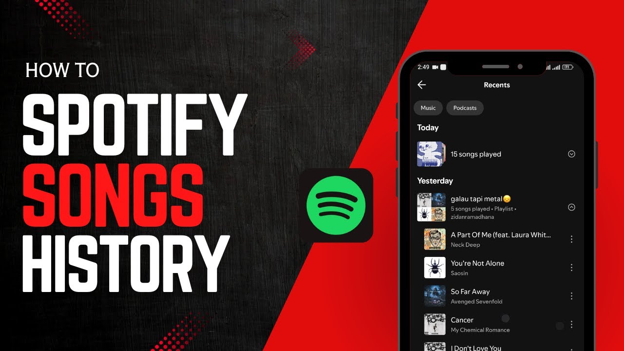 How to Find Spotify Songs History - YouTube
