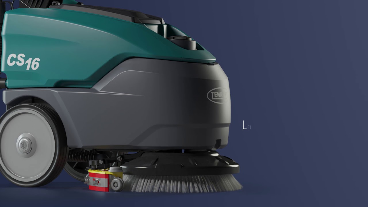 Tennant CS16 Micro Walk-Behind Scrubber-Dryer - YouTube