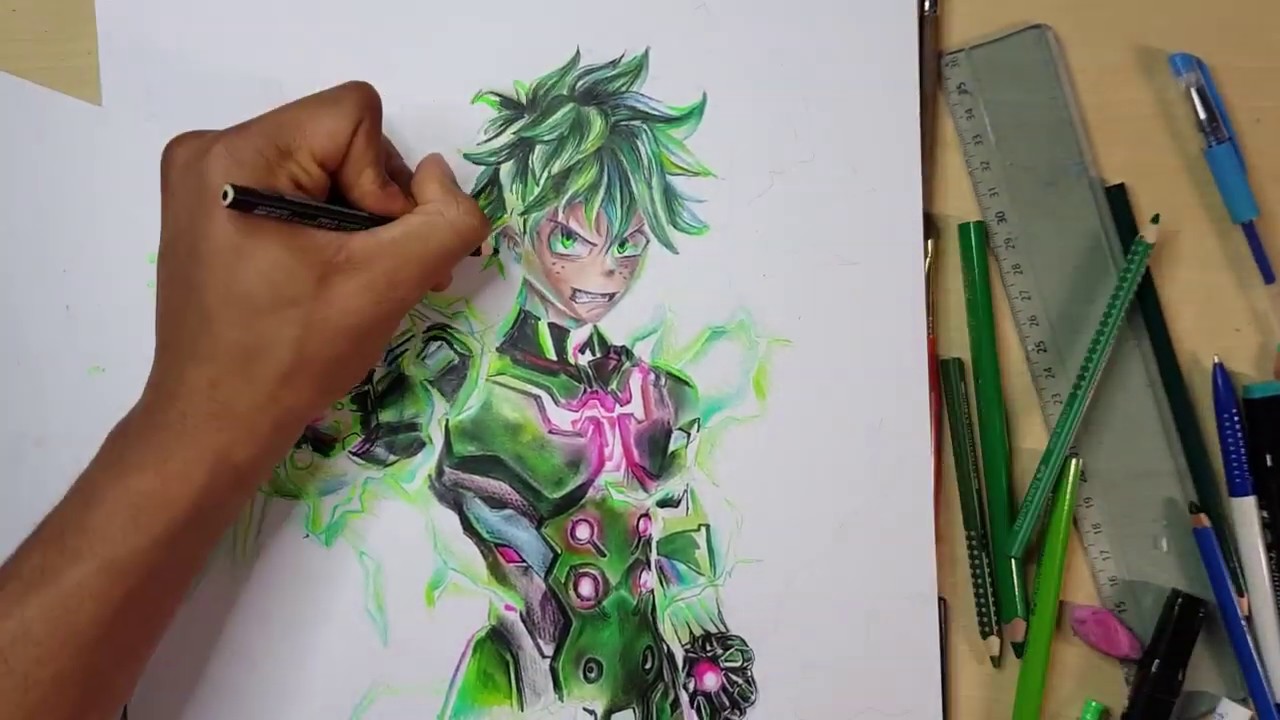 Speed Drawing- Deku(boku no hero academia) - YouTube